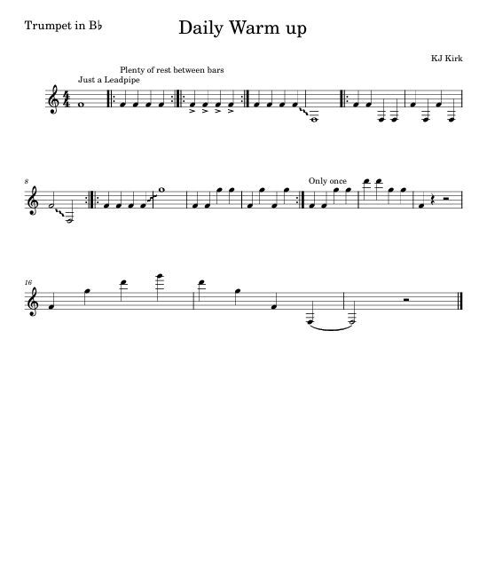 Daily Leadpipe Warmup