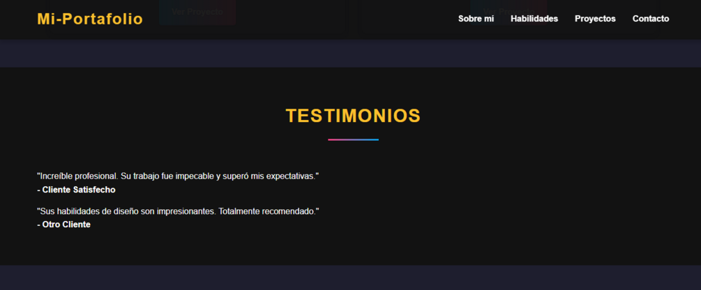 Portafolio personal - moderno