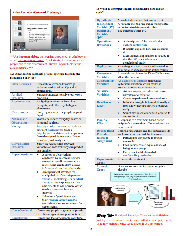 AP Psychology Study Guide (2022-23)