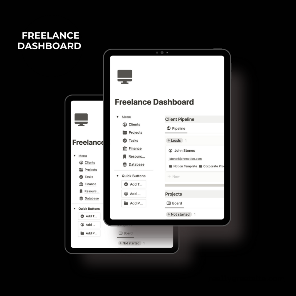 Freelance Dashboard Pro Notion Template