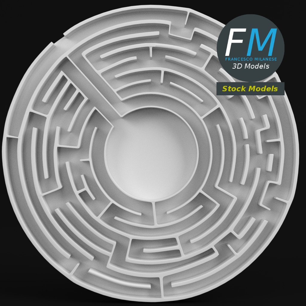 3D MODEL - Circular labyrinth