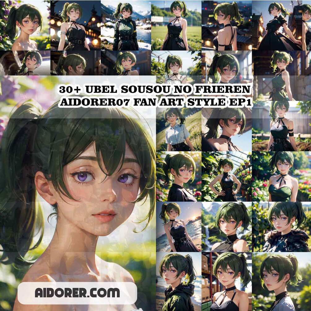 30+ UBEL SOUSOU NO FRIEREN AIDORER07 FAN ART STYLE EP1