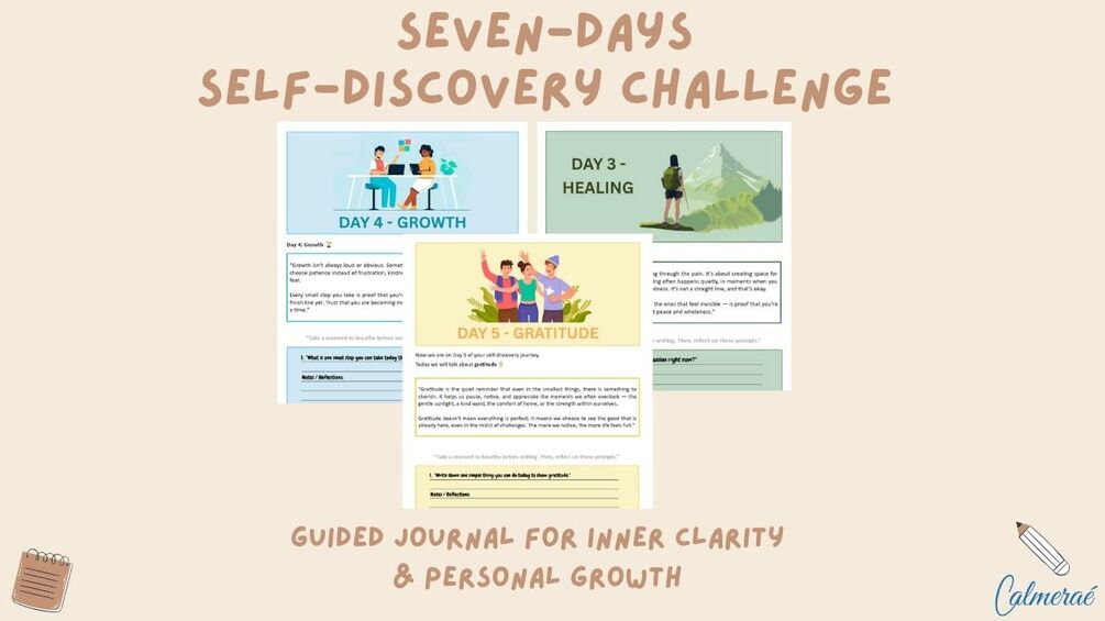 7-Days Self-Discovery Journal | Guided Printable Journal for Reflection, Healing & Personal Growth