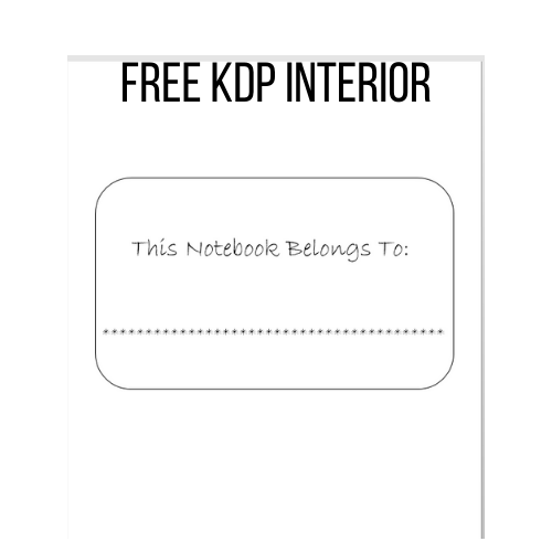 KDP interior template for 6x9 wide ruled notebook