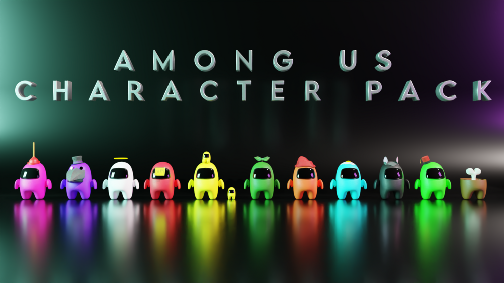 Among us Character pack Rigged (10+1)