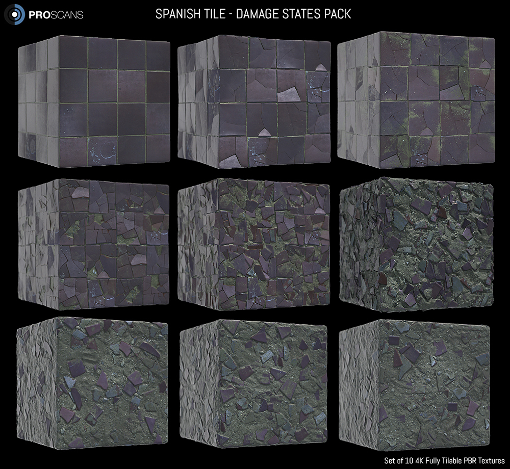 Spanish Tiles - Damage States Pack