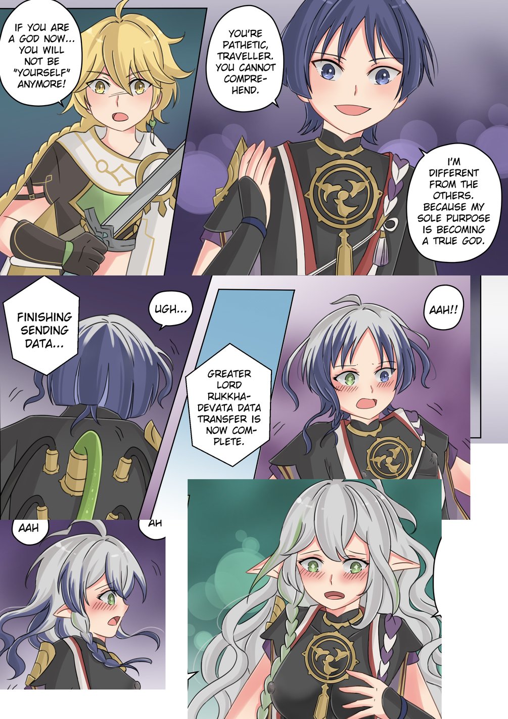 原神 Genshin Impact - Scaramouche to Greater Lord Rukkhadevata TG ~ 他者変身 TSF