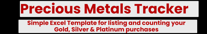 Precious Metals Tracker: Excel Template for Gold, Silver & Platinum ...