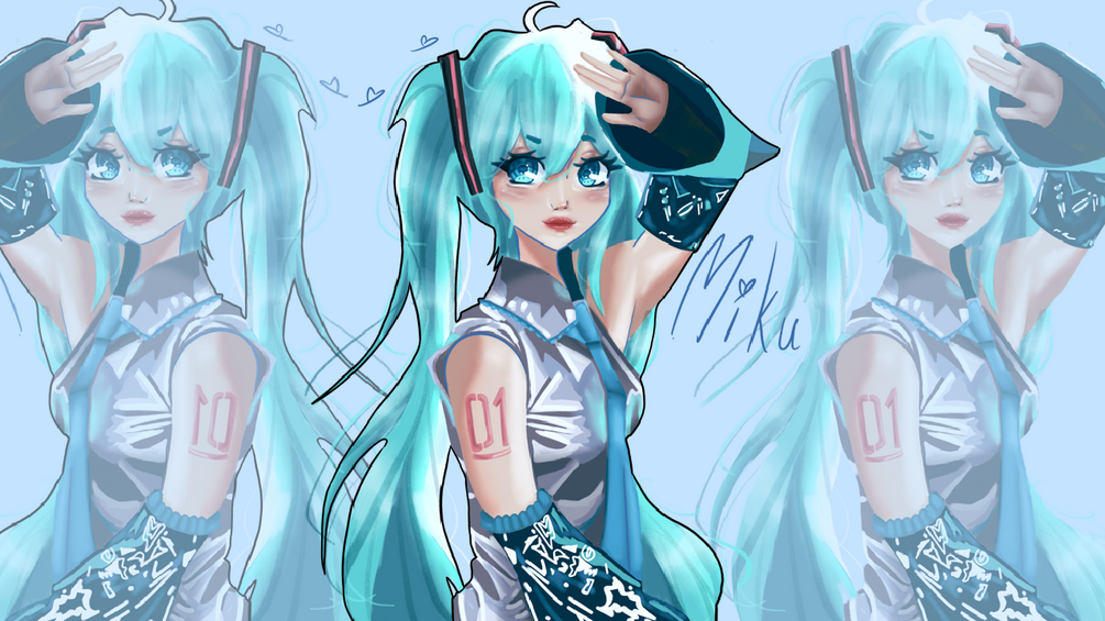 Miku Vocaloid Digital Print