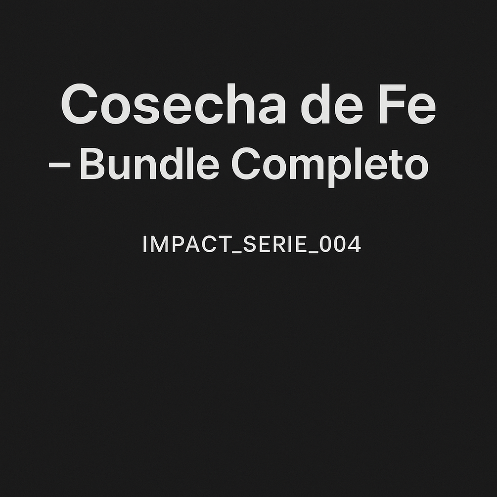 IMPACT_SERIE_004 – Cosecha de Fe (Bundle completo)