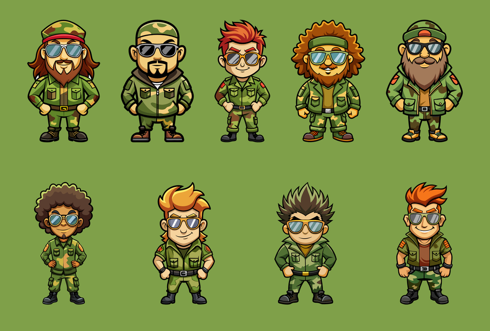 17 Human Army Mascot