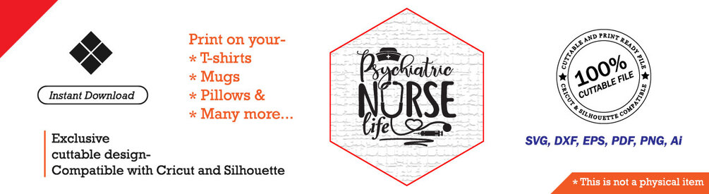 Psychiatric Nurse Life SVG, Funny Mental Health Nurse Shirt Design ...