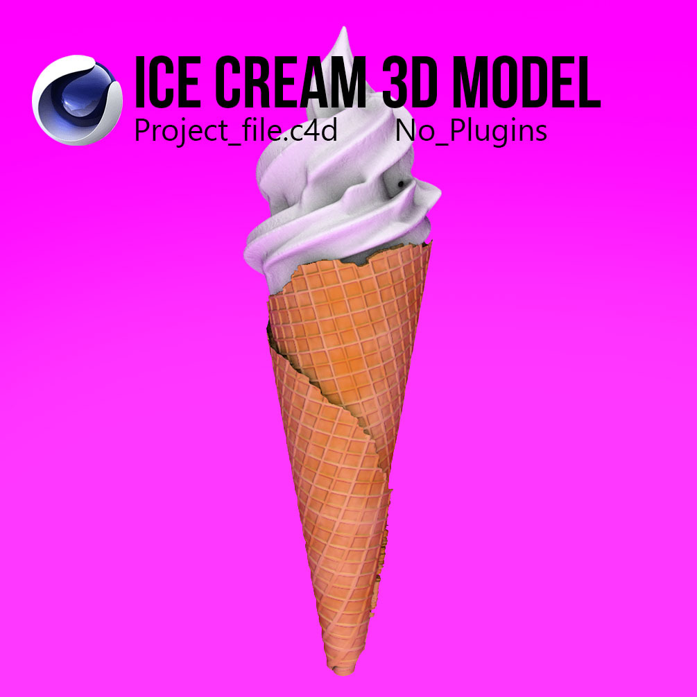 Ice Cream model / Cinema 4D