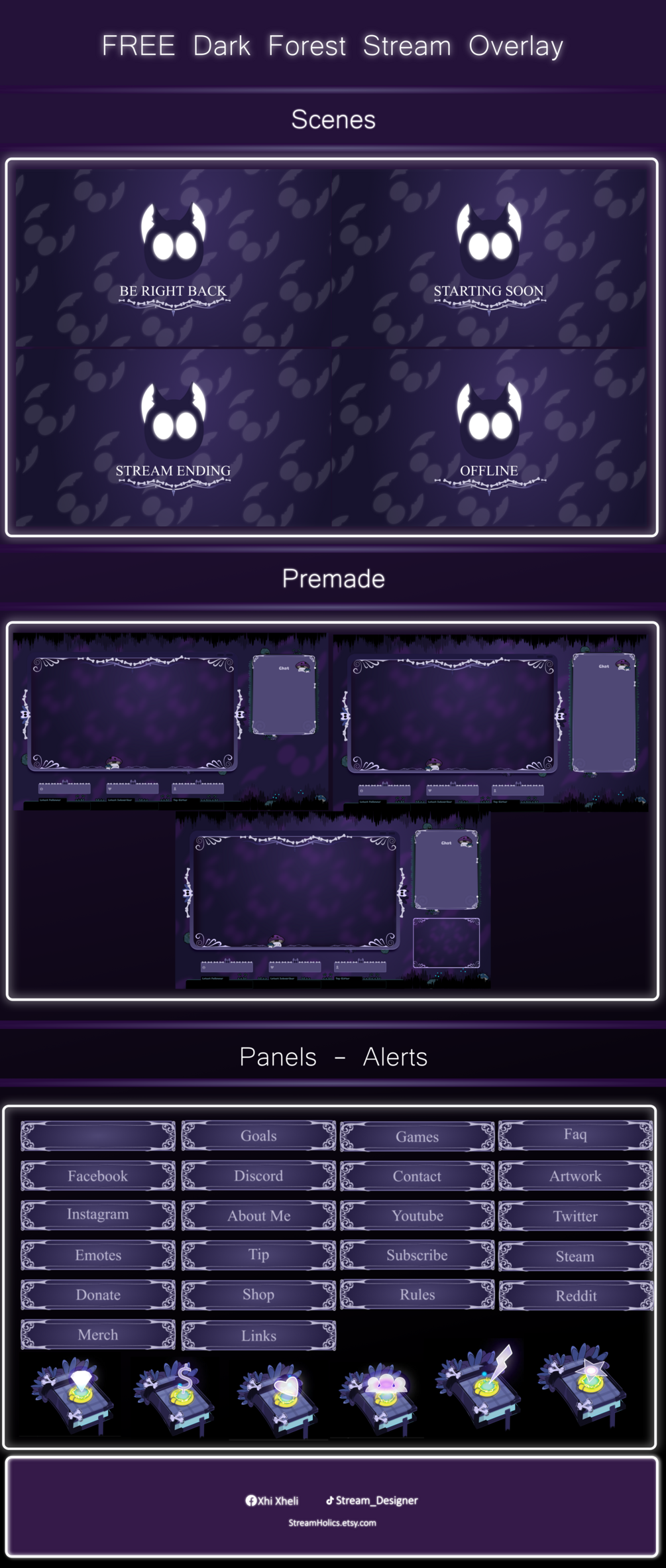 FREE Stream Overlay Dark Forest