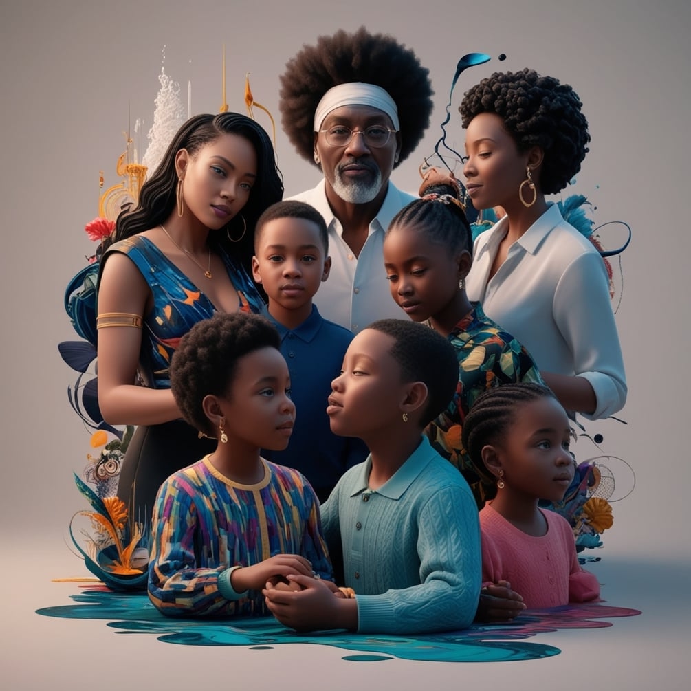 Captivating AI-generated Family Portrait: The Essence of Modern Love ...