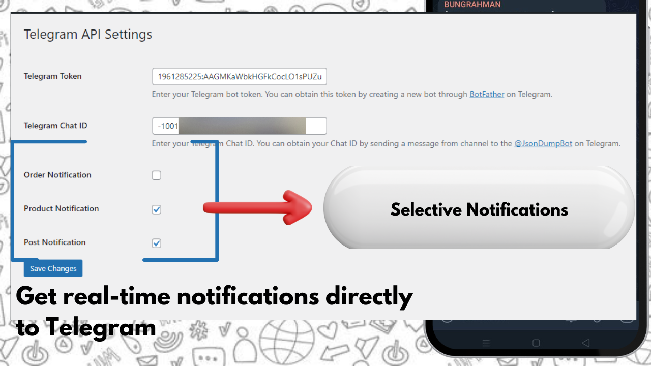Telegram Notifier for WordPress and Woocommerce
