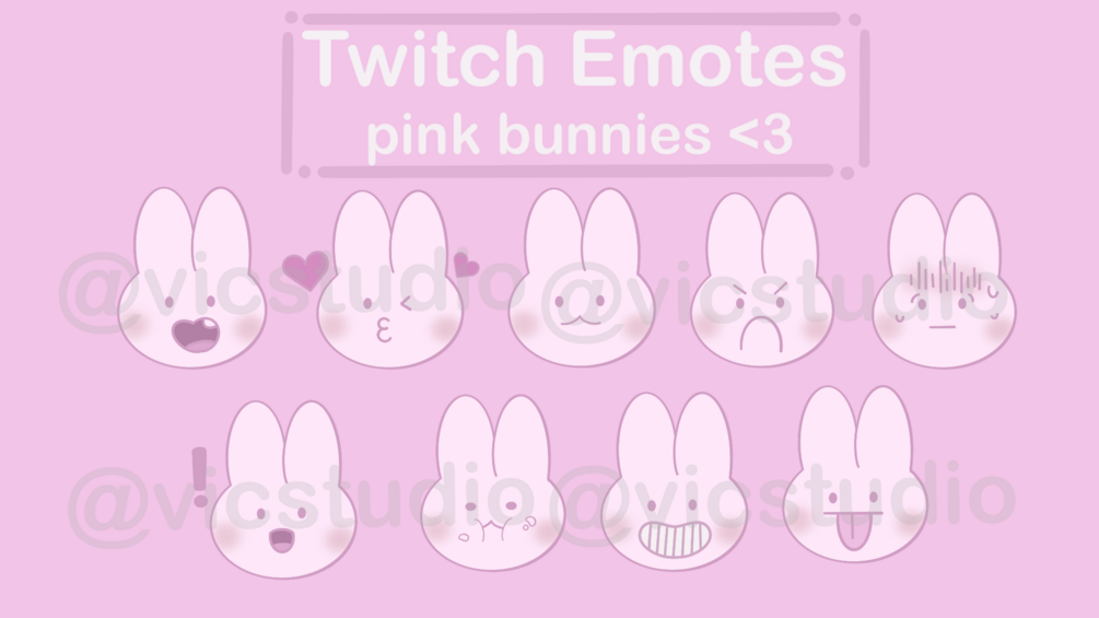 Twitch - Cute Bunny Emotes