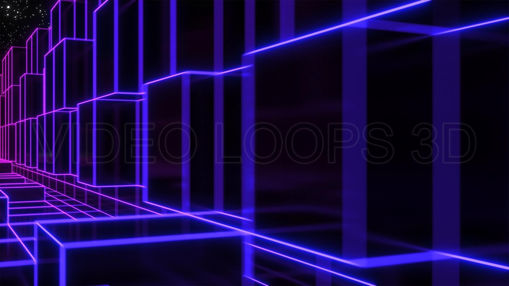 VJ LOOP 65 - Neon Block Walls 2 - Animated Background, Live Wallpaper ...