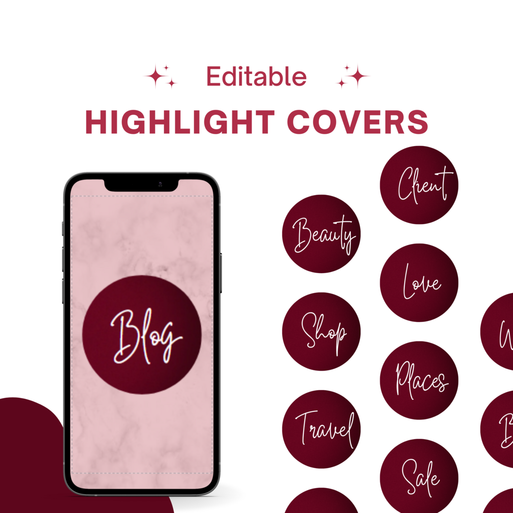 Instagram Highlight Covers | Highlights Cover | Canva Template