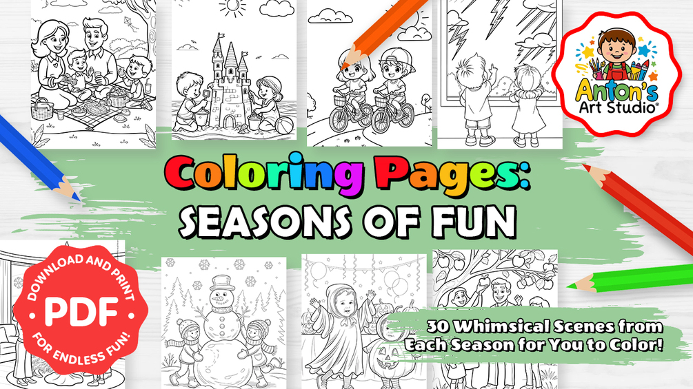 Coloring Pages: Seasons of Fun | 30 Fun-Filled Illustrations for Young ...