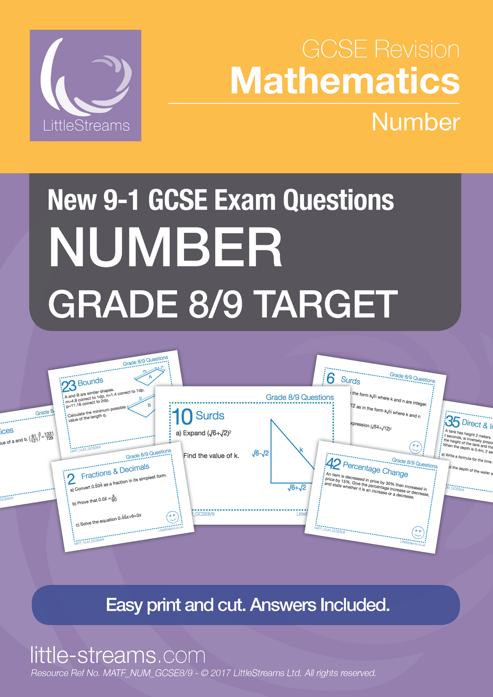 Grade 8/9 Question Card Bundle