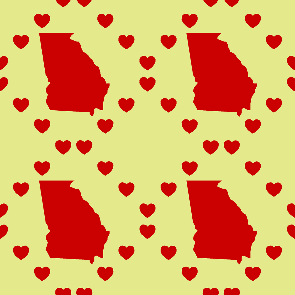 Georgia Seamless Heart Pattern
