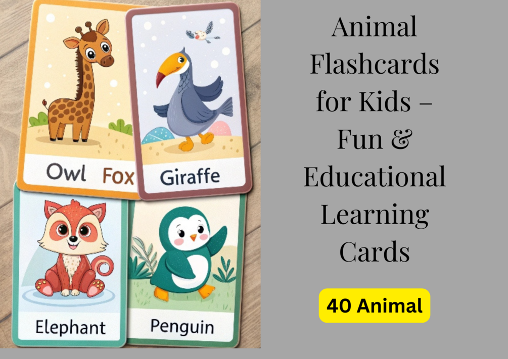 Animal Flashcards for Kids – Fun & Educational Learning Cards!