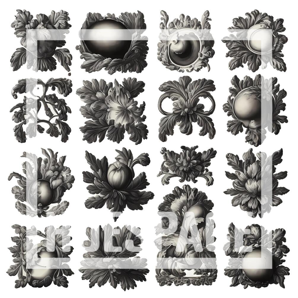 100+ Baroque Floral and Decorative Assets, High Quality, INSTANT ...
