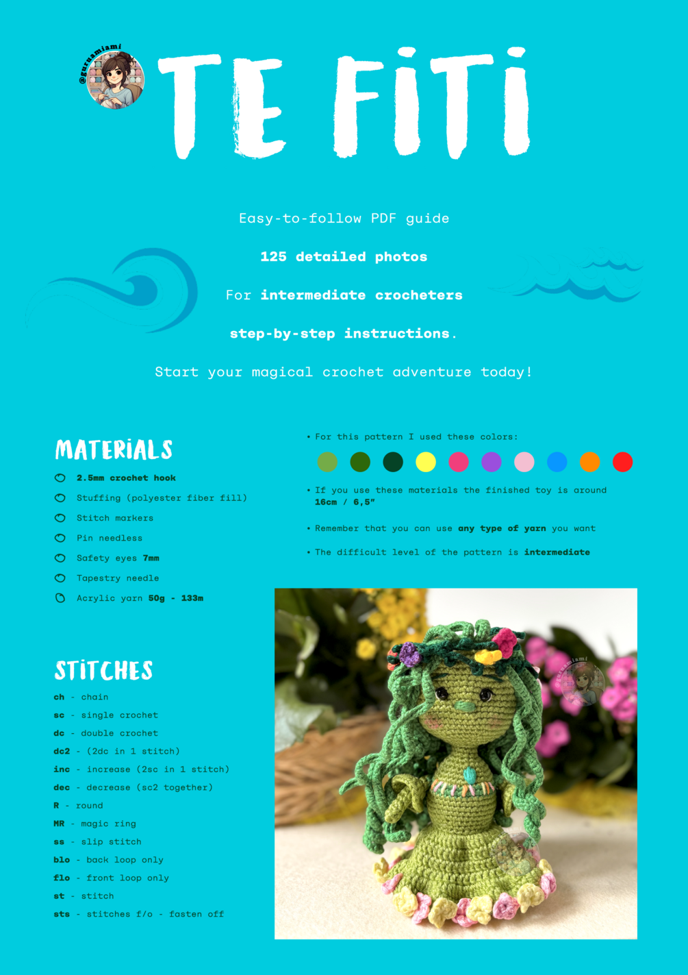 TE FITI - crochet amigurumi pattern PDF