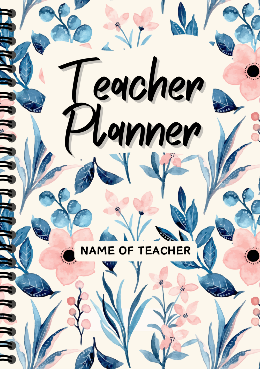 BLUE FLOWER TEACHER'S PLANNER
