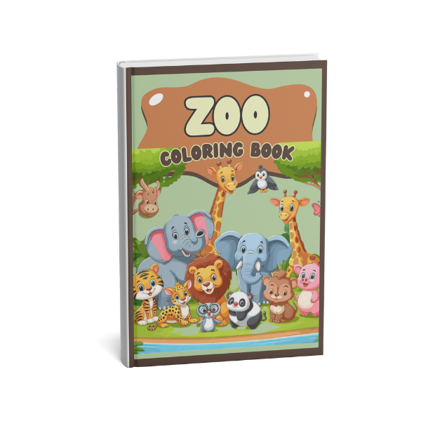 Zoo Animals – Printable Coloring Book for Kids (40 Pages)
