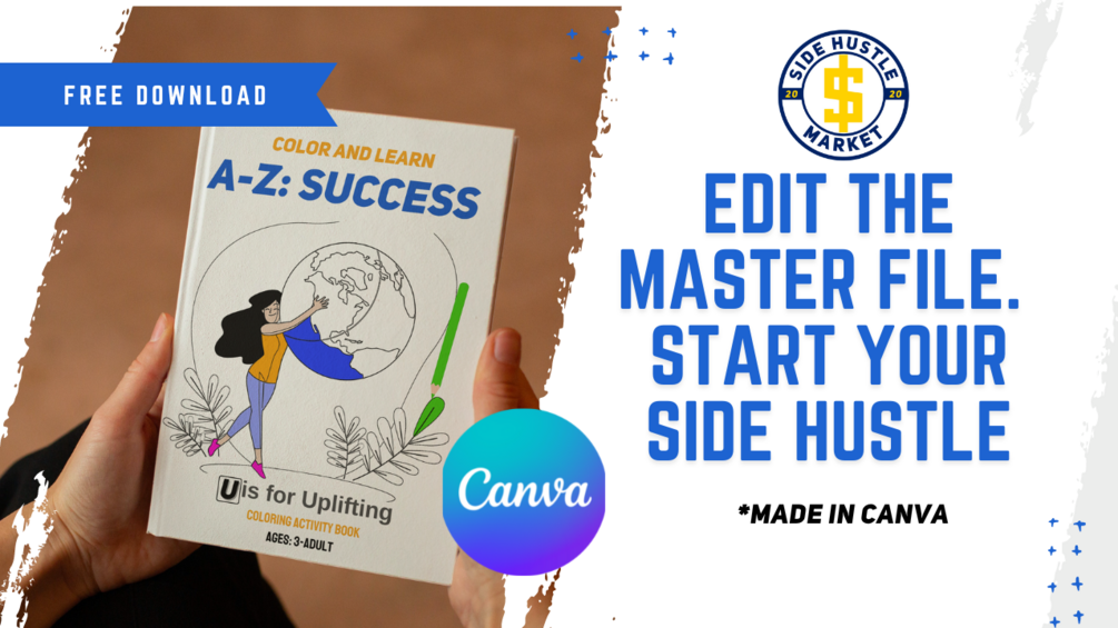 Free A-Z: Success Coloring Book (Customizable through Canva)