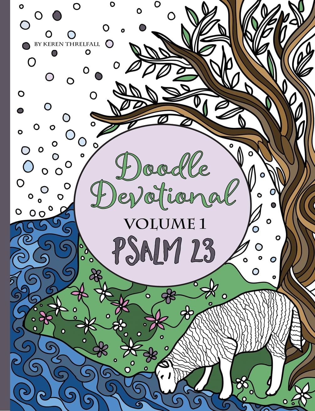 Psalm 23 Doodle Devotional: Adult Coloring Book + Devotional Printable PDF