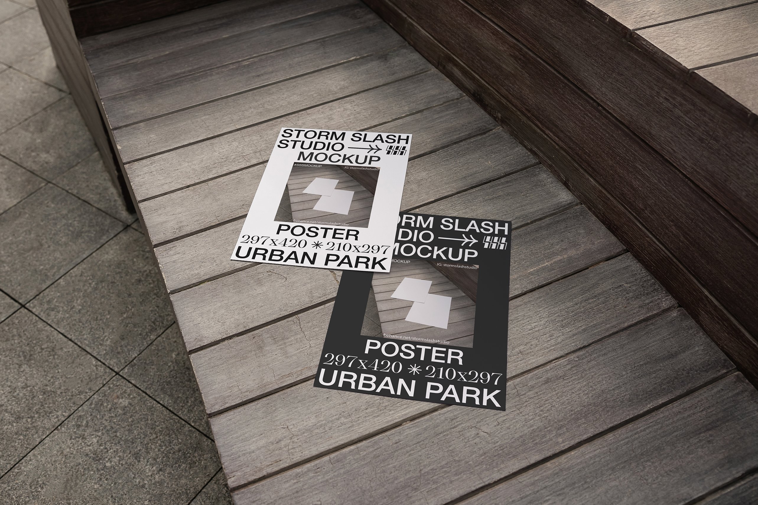 URBAN PARK POSTER MOCKUP BUNDLE - 11 MOCKUPS