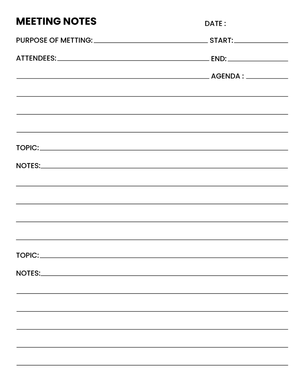 Meeting Notes – Stay Organized and On Track!