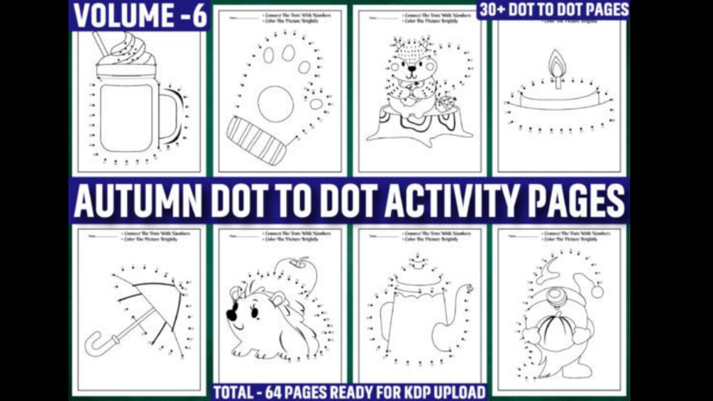 30+ Autumn Dot to Dot Activity Pages