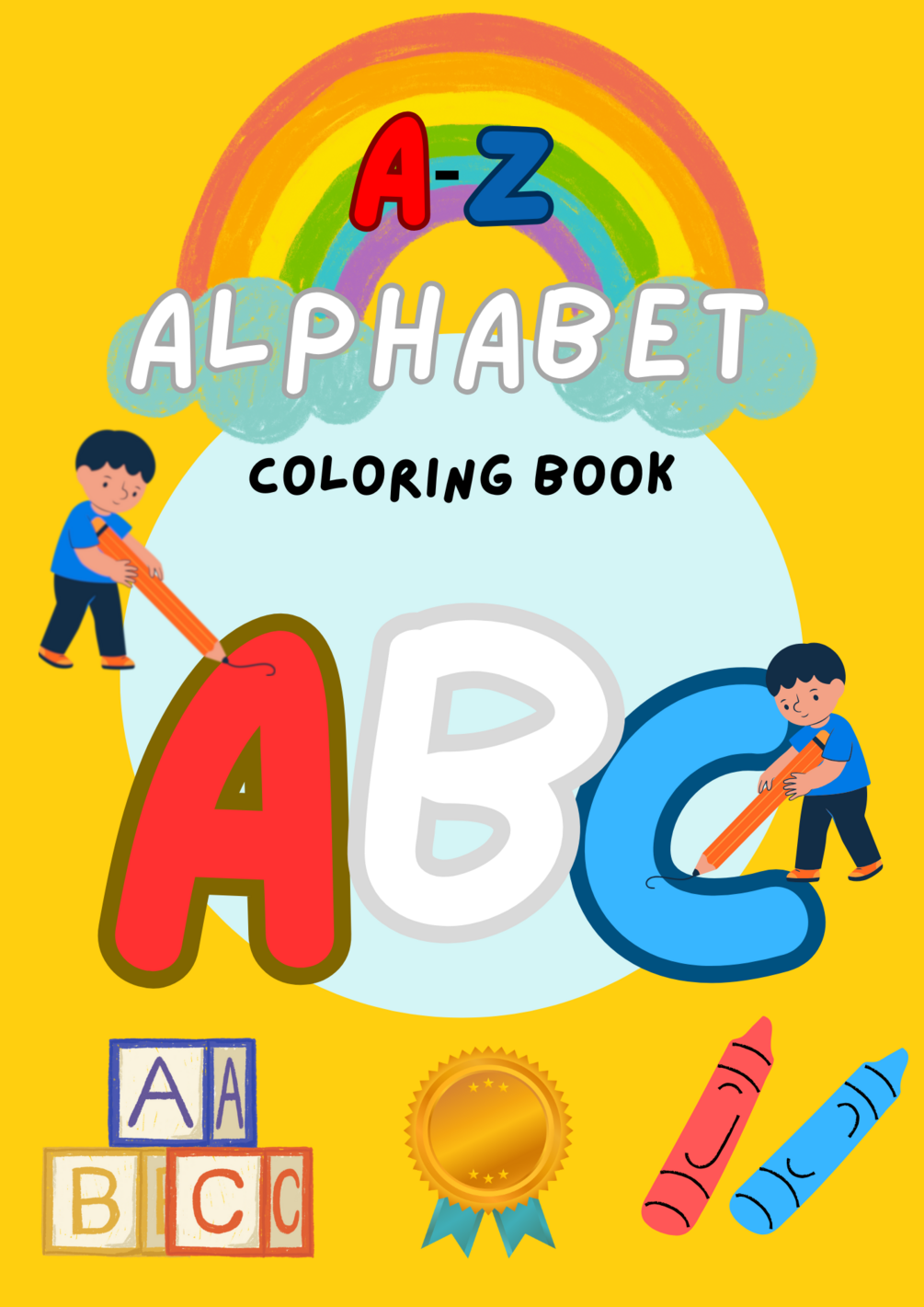 Kids Alphabets Coloring Book A-Z