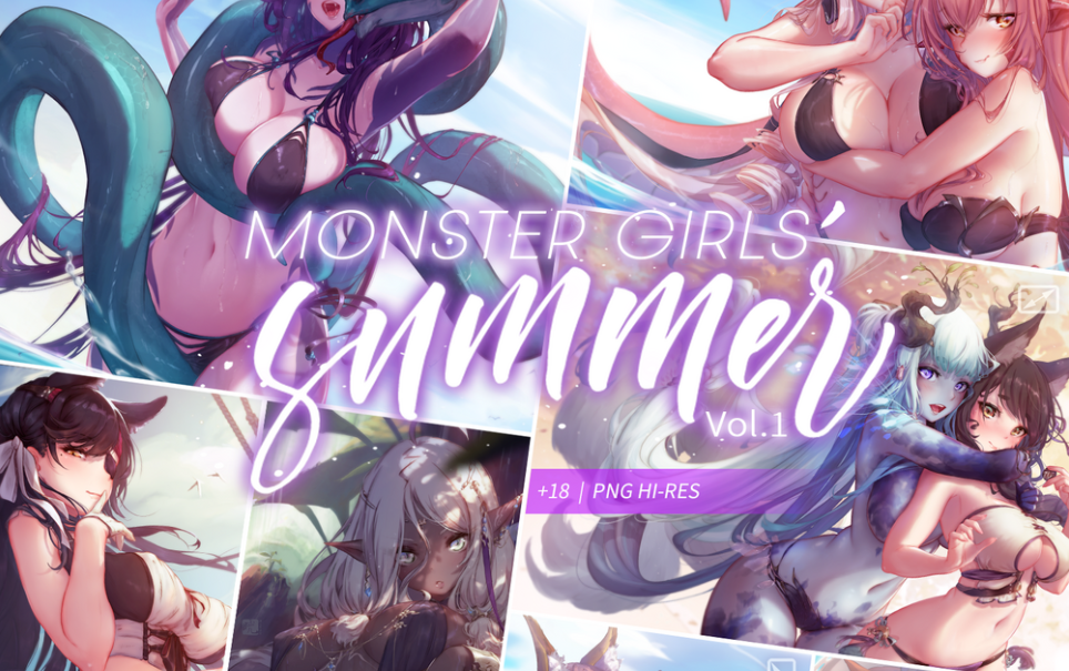 MonsterGirls'Summer Wallpaper Vol.1