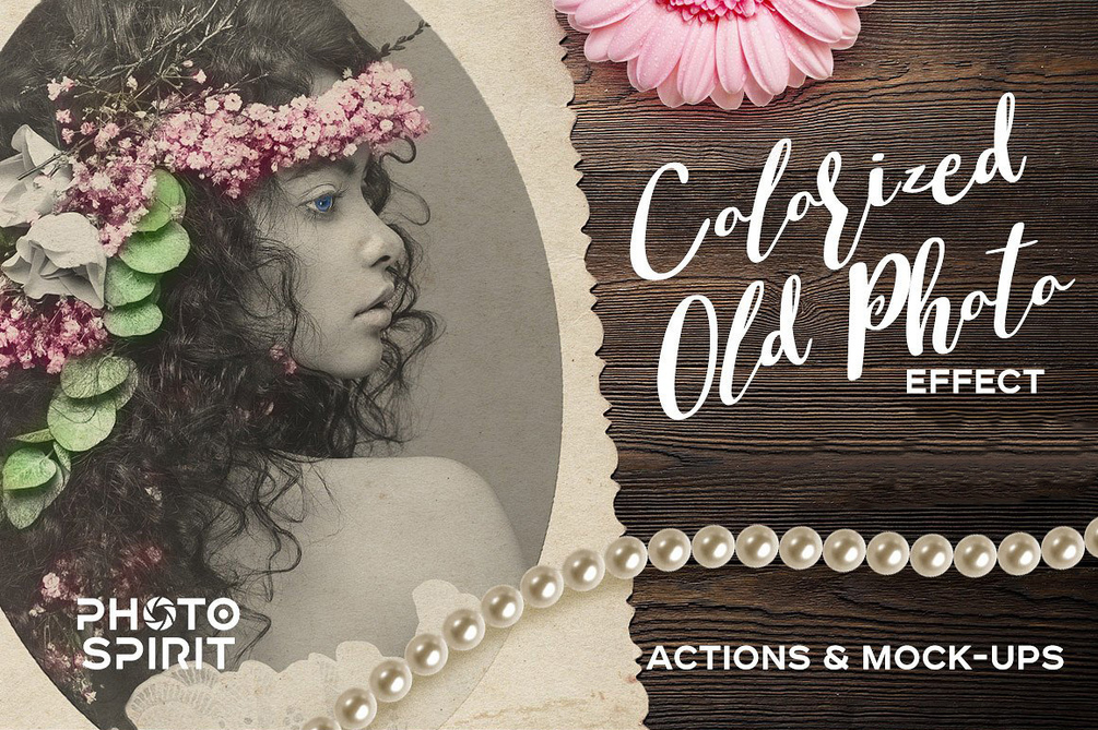 Colorized Old Photo Effect Photoshop