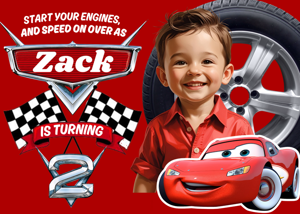 CANVA TEMPLATE LIGHTNING McQUEEN BIRTHDAY BANNER