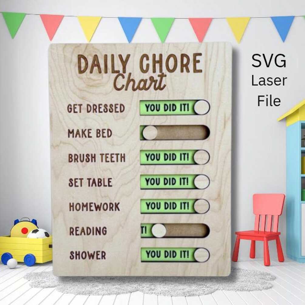 Responsibility Chart, Laser Engraved SVG, Glow Forge Pro, Engraved ...