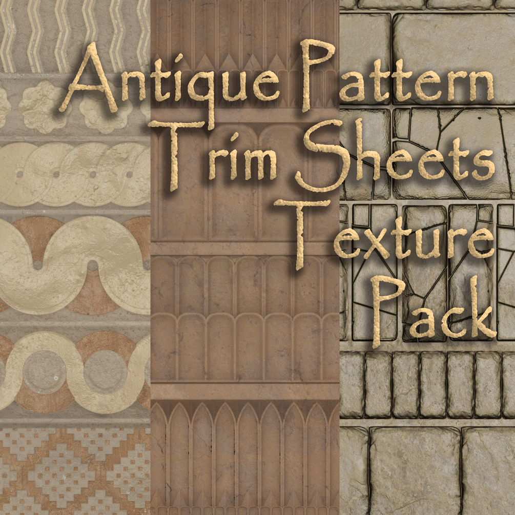 Antique Pattern Trim Sheet / Texture Pack