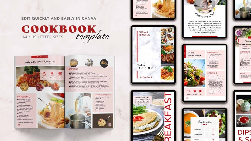 Family Cookbook Canva Template