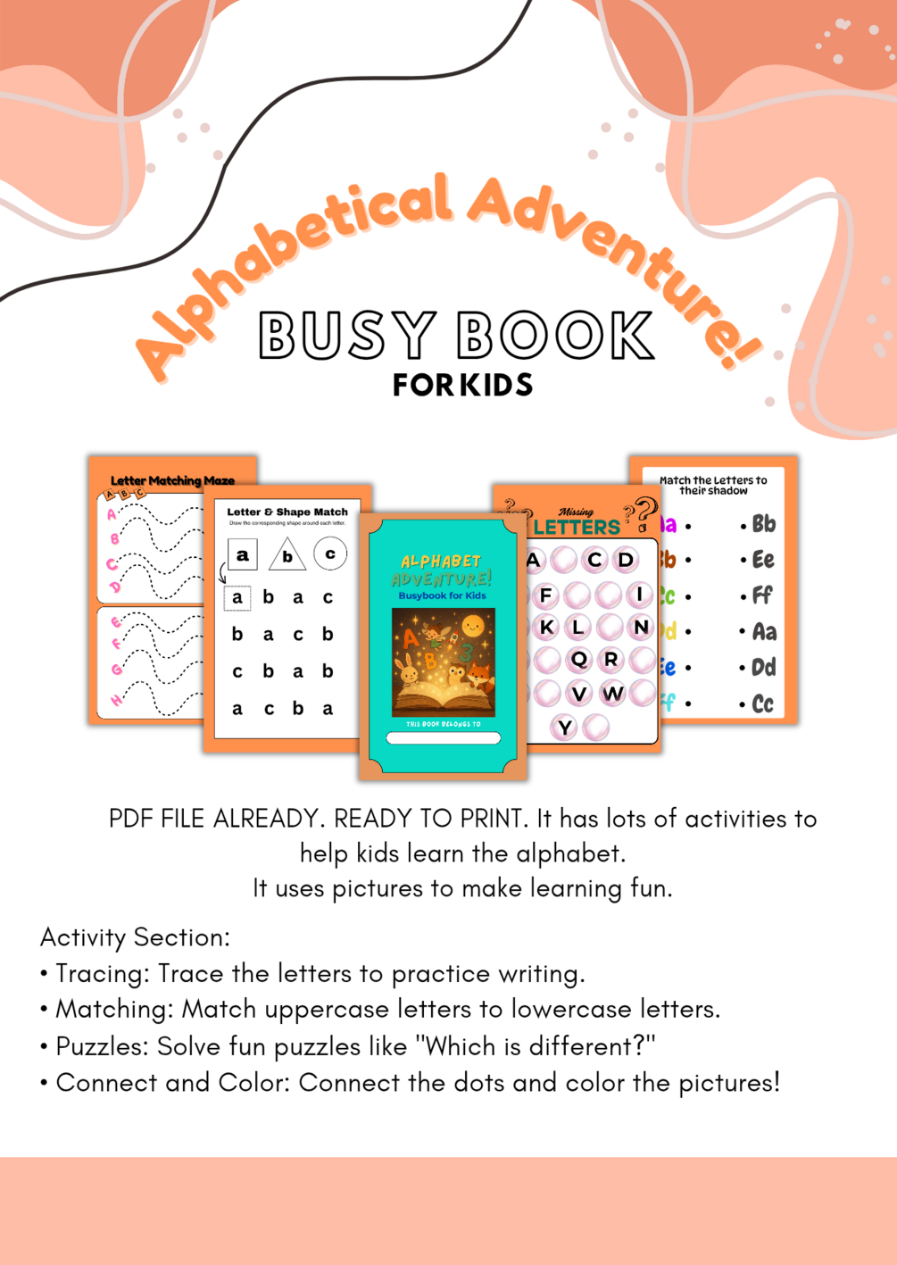 ALPHABETICAL ADVENTURE! Busybook for Kids