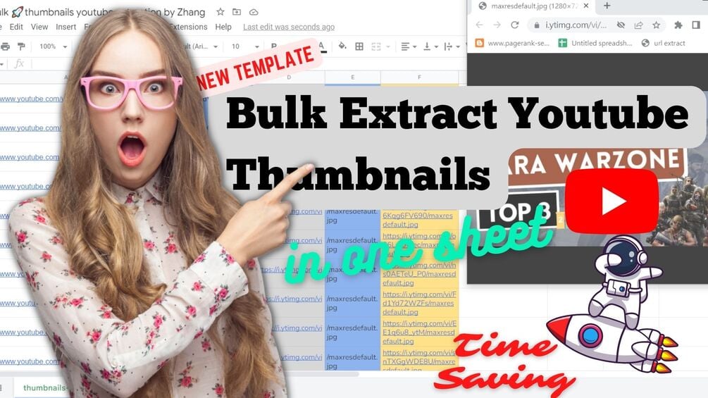 Bulk extraction youtube thumbnails