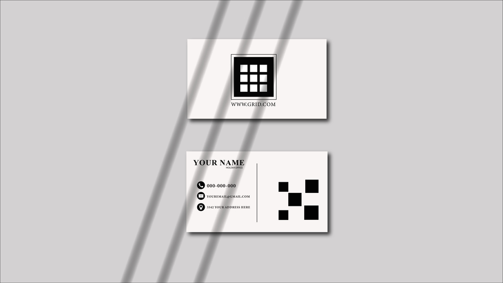 Minimalist Grid business card template