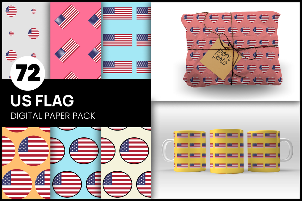 US Flag Seamless Patterns