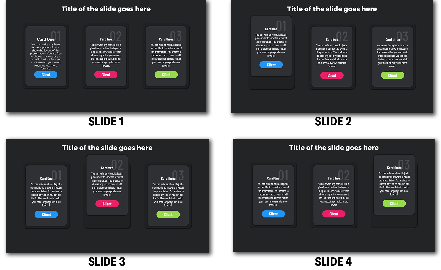 Animated hover effect PowerPoint Slide Template