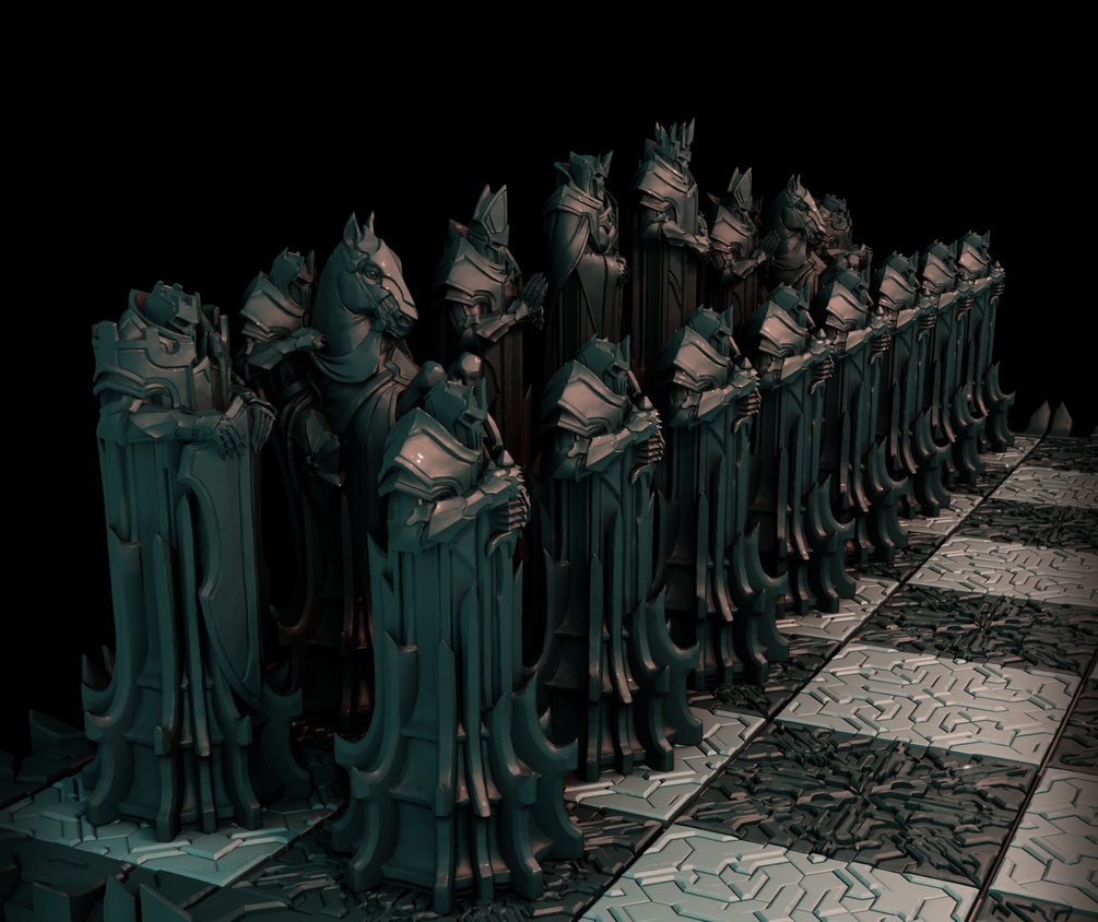 Knight Chess Set 3d printer Stl file , High quality , Chess pieces ...