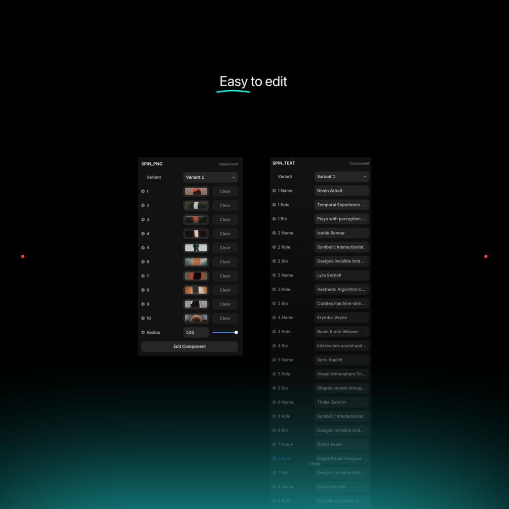 Spin Animation | Framer component